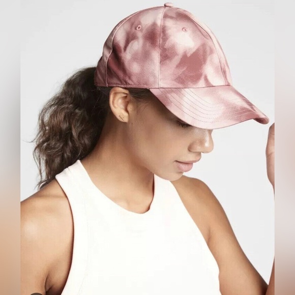 Accessories | Athleta Kinetic Print Baseball Cap Heather Rose Pink ...